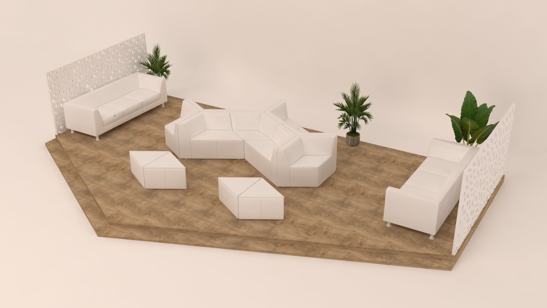 3D Lounge Furniture Set 3D model | CGTrader