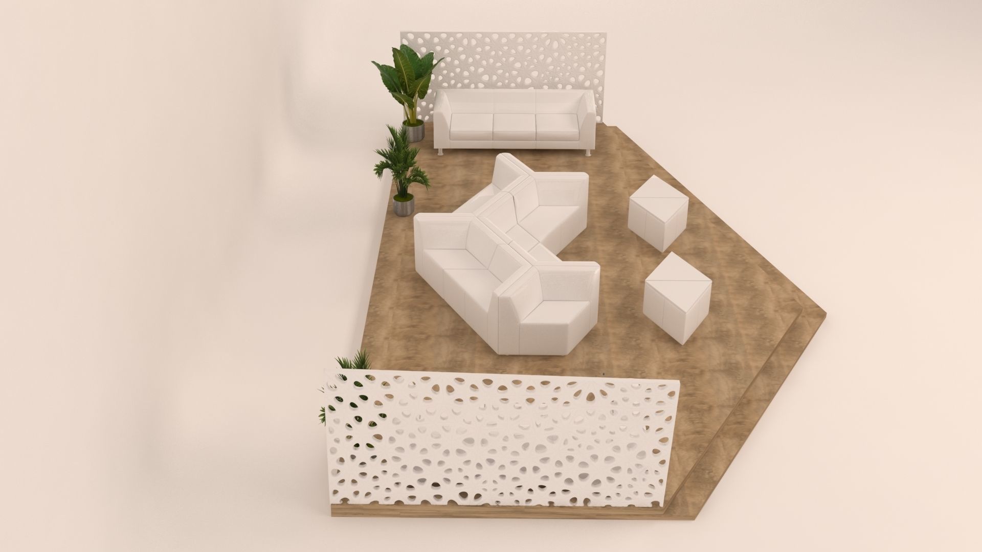 3D Lounge Furniture Set 3D model | CGTrader