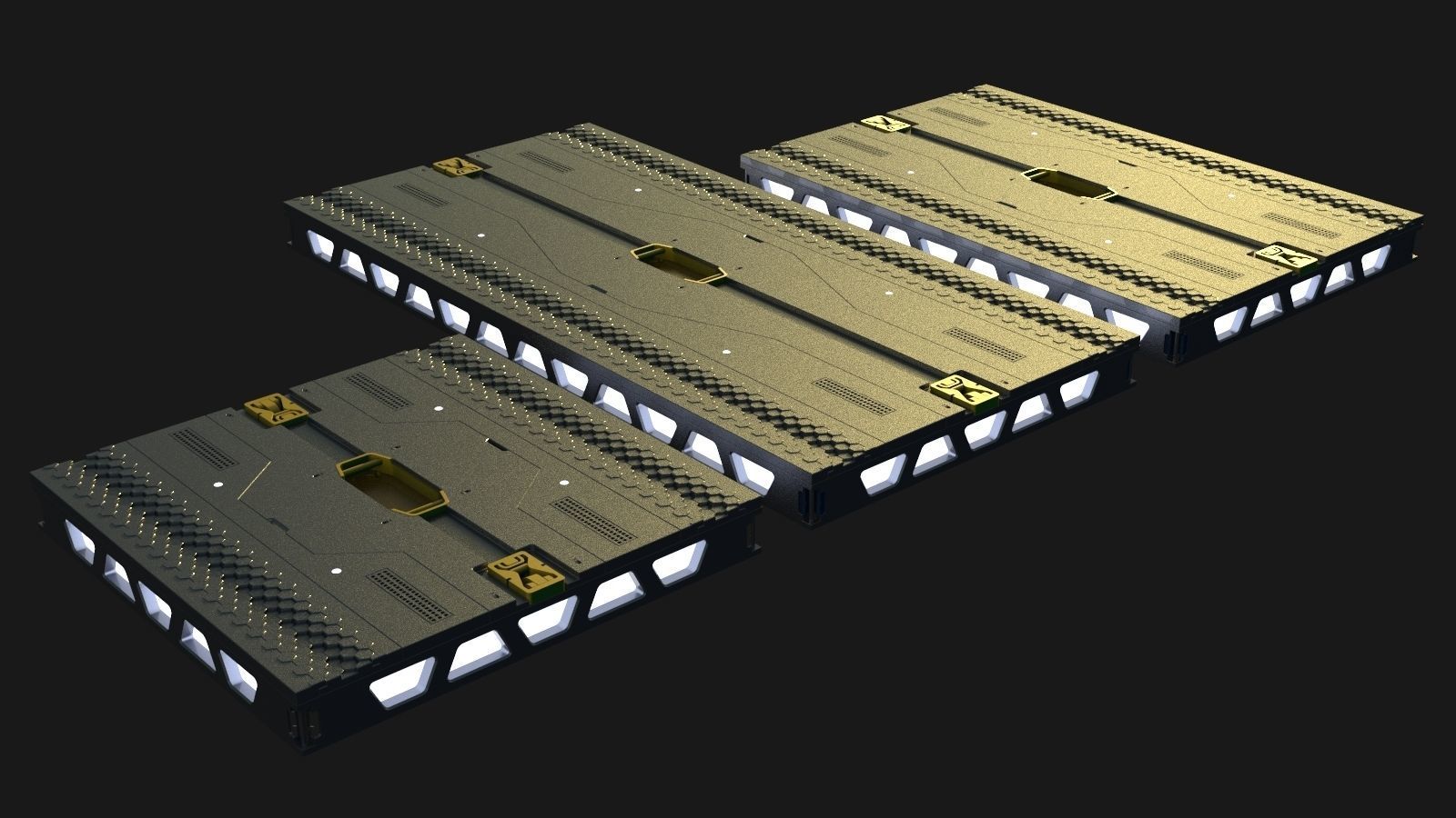 Sci-Fi Floor Wall Ceiling Panel 3D model | CGTrader