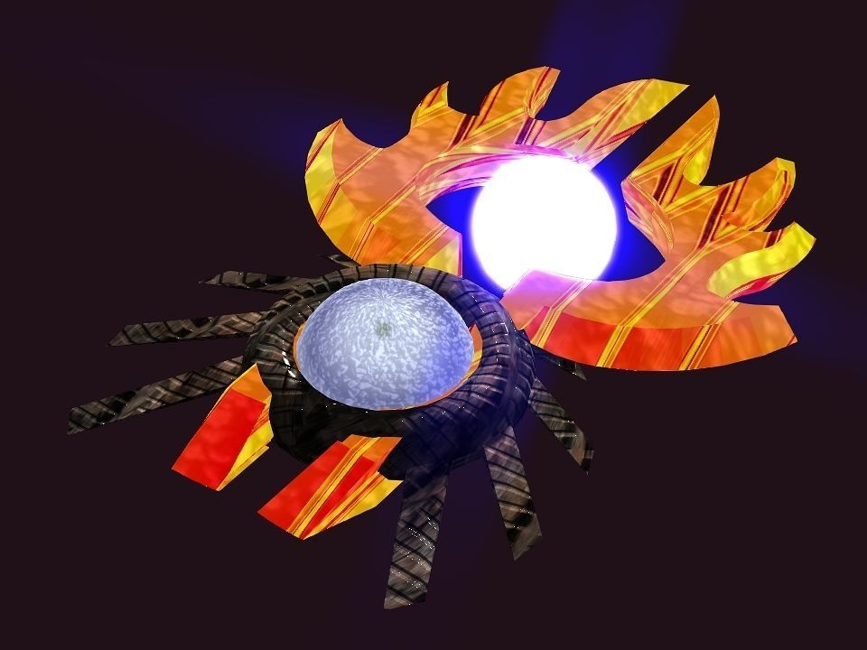3D model Bladed Crown Energy Ball Spaceship VR / AR / low-poly | CGTrader