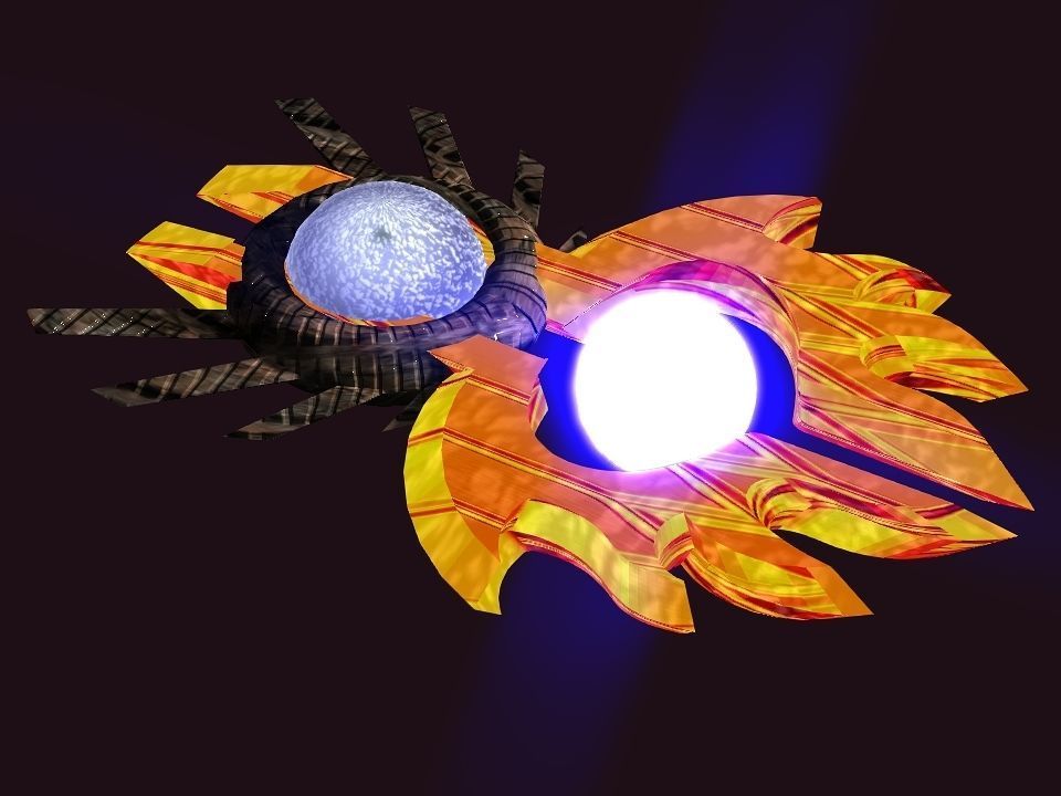 3D model Bladed Crown Energy Ball Spaceship VR / AR / low-poly | CGTrader