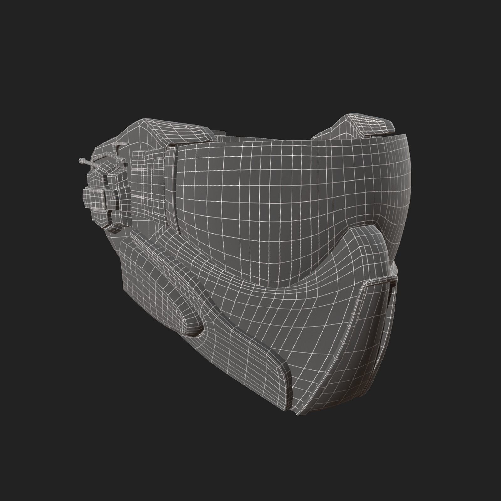 3D model Scifi mask fantasy futuristic technology cyborg robot military ...