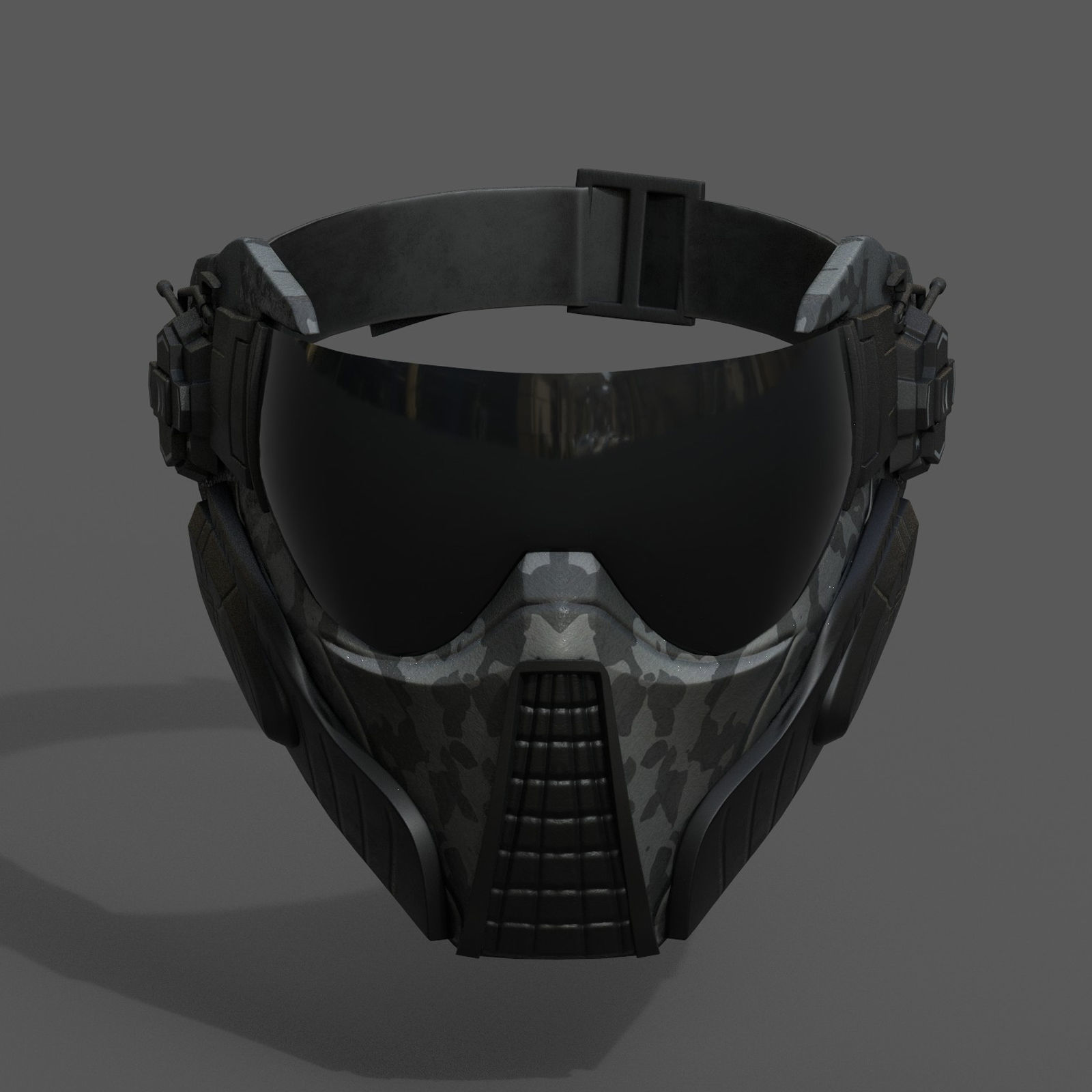 3D model Scifi mask fantasy futuristic technology cyborg robot military ...