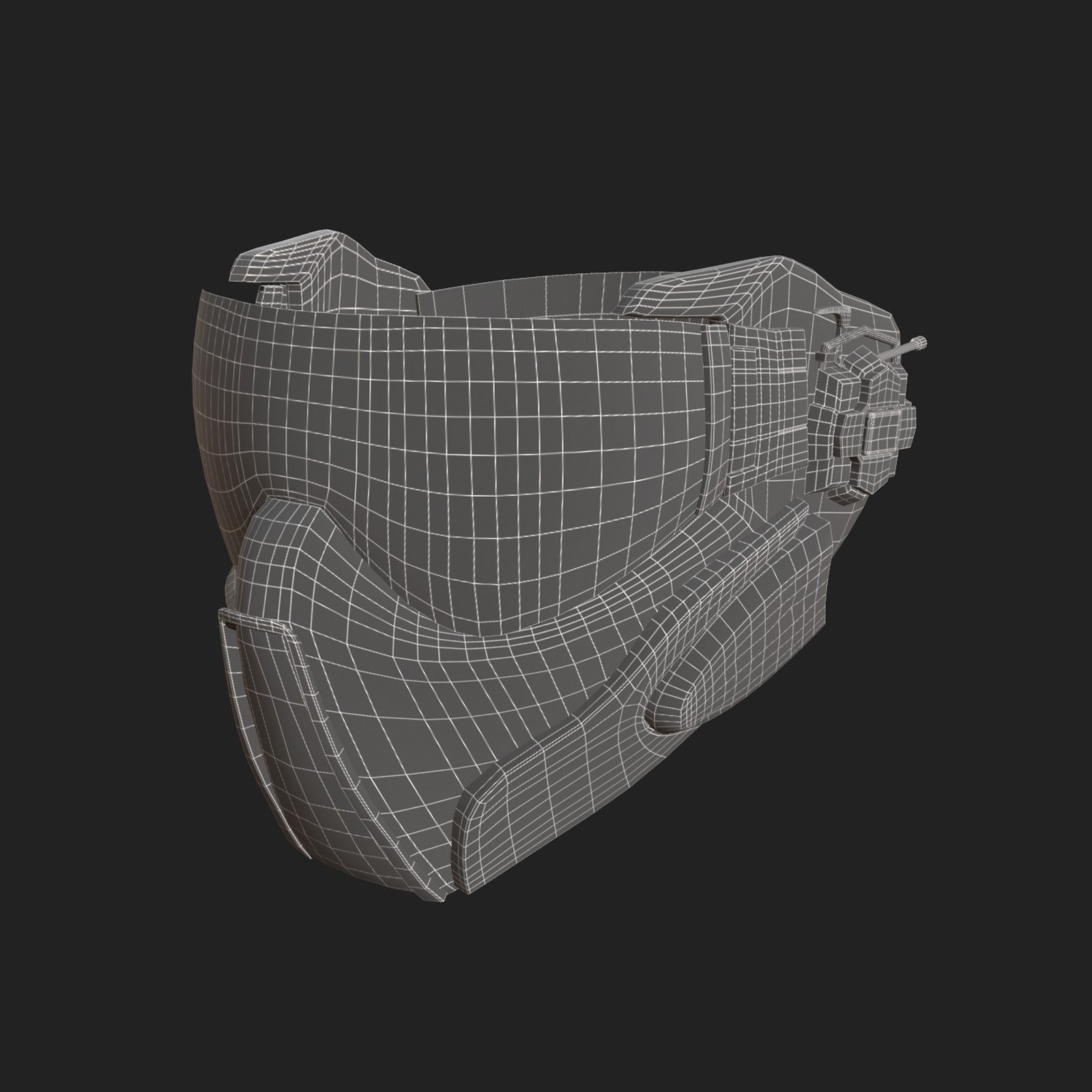 3D model Scifi mask fantasy futuristic technology cyborg robot military ...