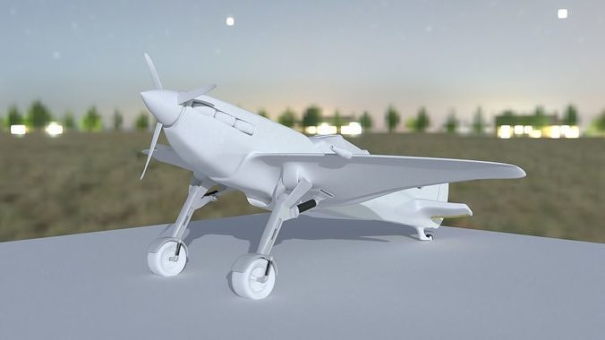 Supermarine spitfire mk 2 low poly for game and animation free 3D model ...