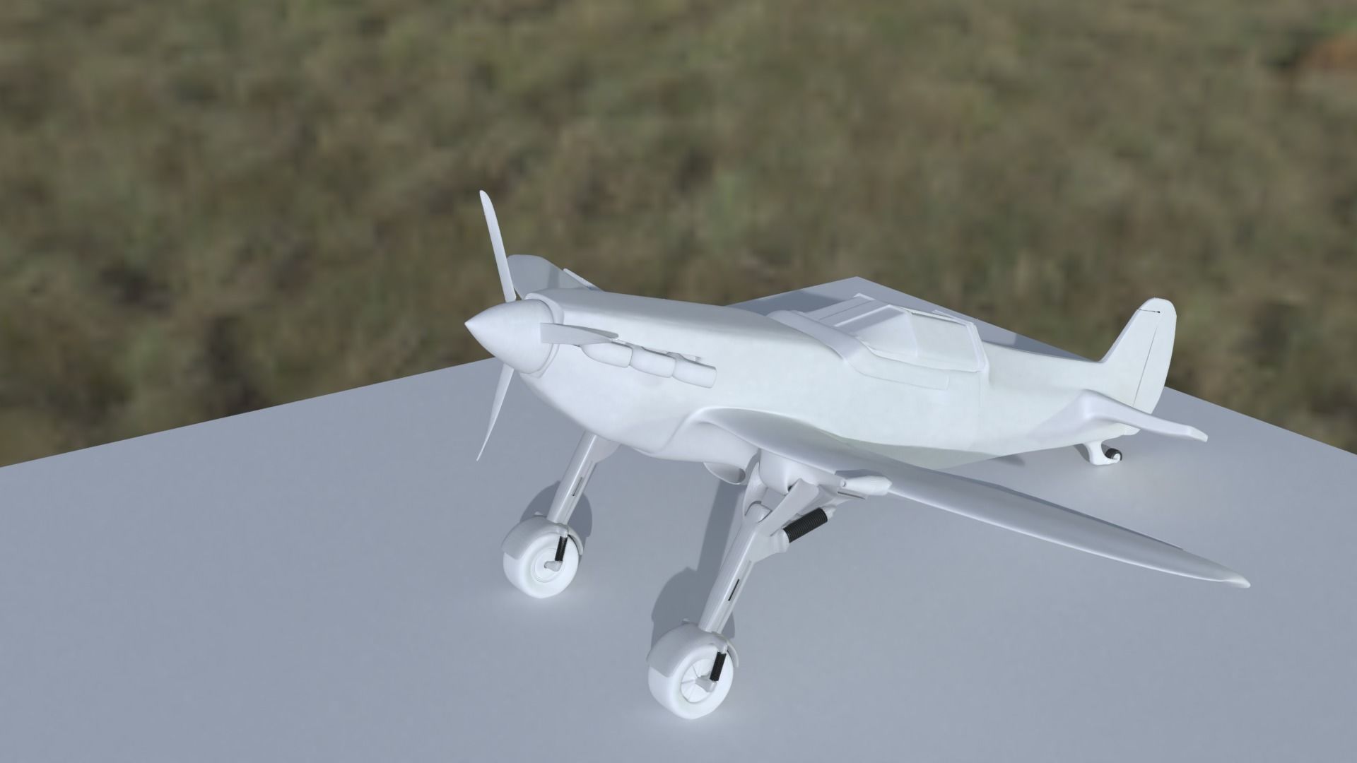 Supermarine spitfire mk 2 low poly for game and animation free 3D model ...