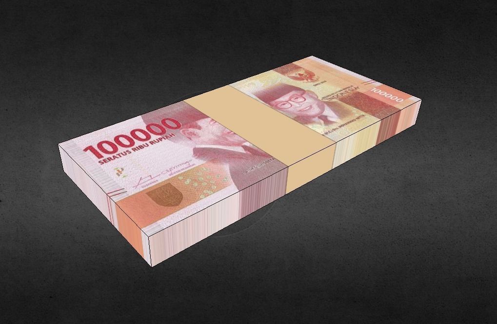 Indonesian Money 100K Rupiah Stacked Free Download free VR / AR / low ...