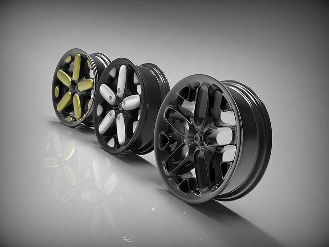 Wheel disk 3d model 3 in 1 3D model | CGTrader