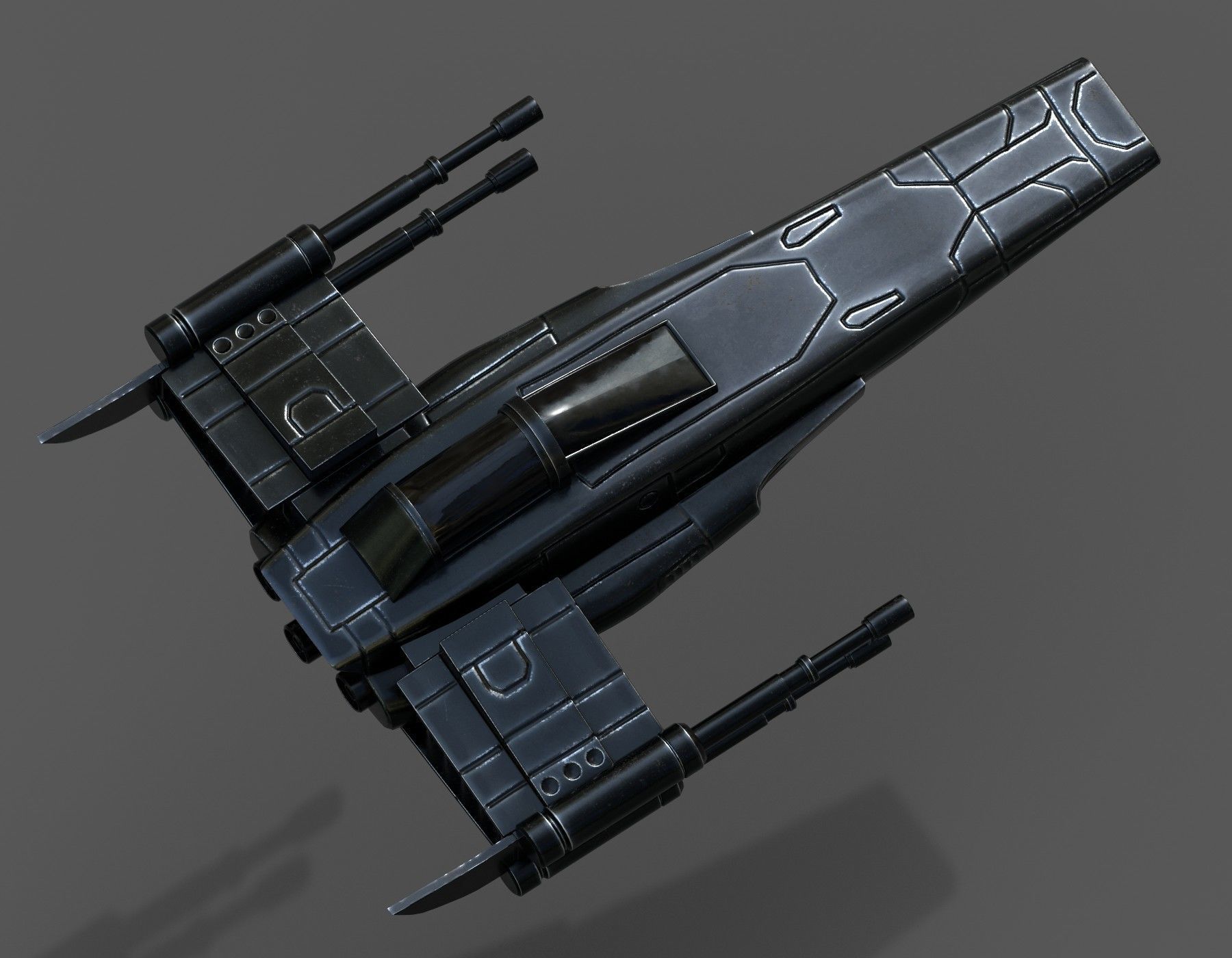 3D model Spaceship starship scifi space futuristic cyborg Generic VR ...