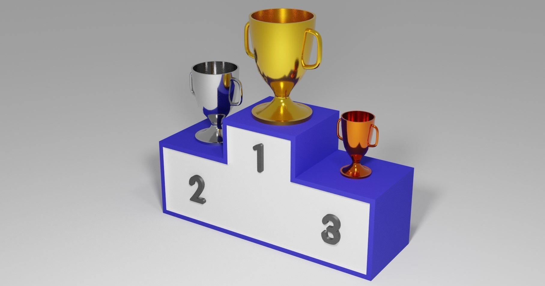 3D model Trophy - Podium Race Champion - Trofeu VR / AR / low-poly ...
