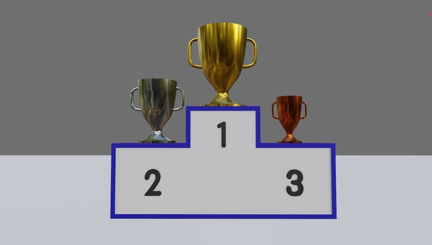 3D model Trophy - Podium Race Champion - Trofeu VR / AR / low-poly ...