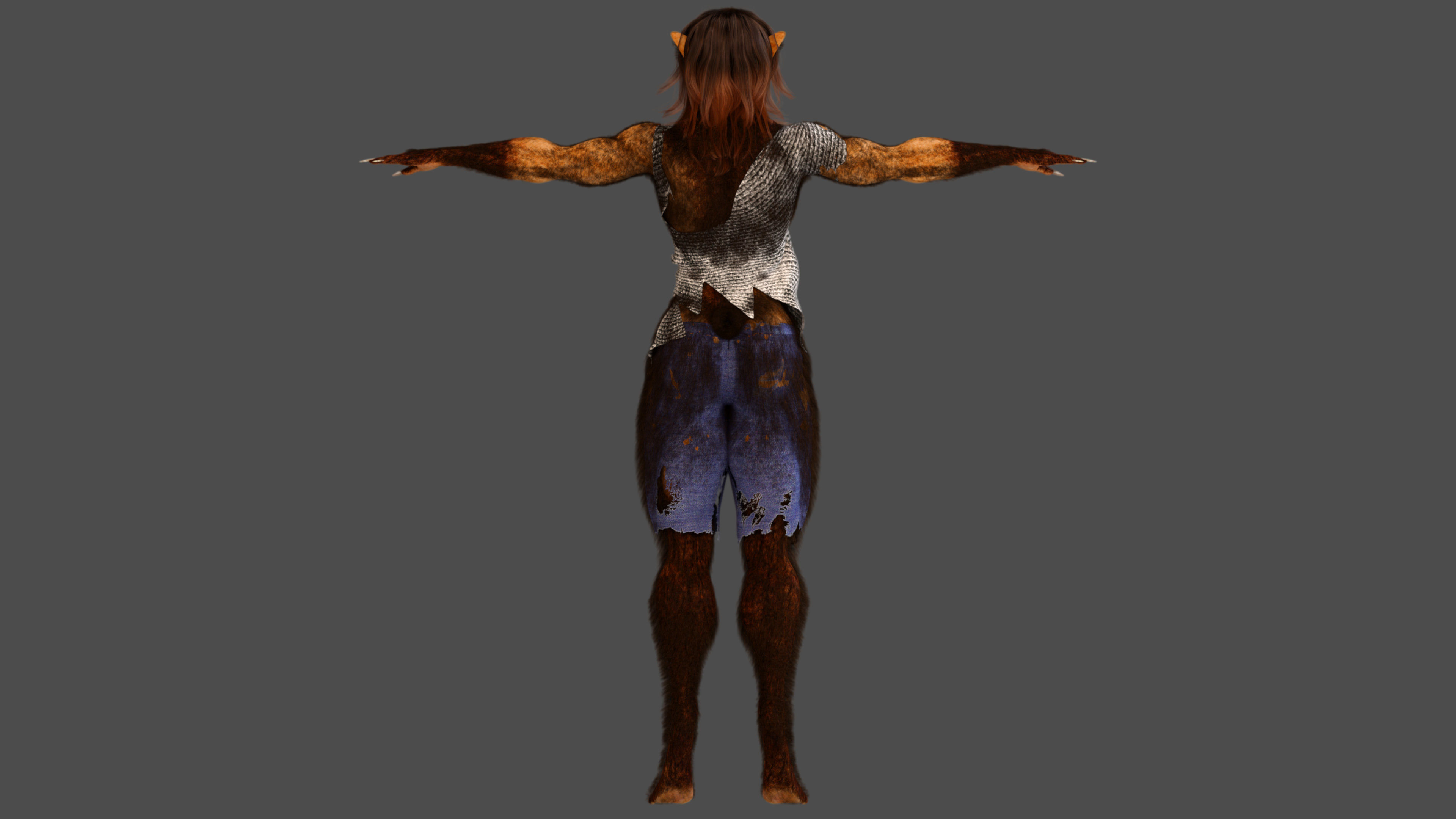 Female Werewolf 3D model rigged | CGTrader