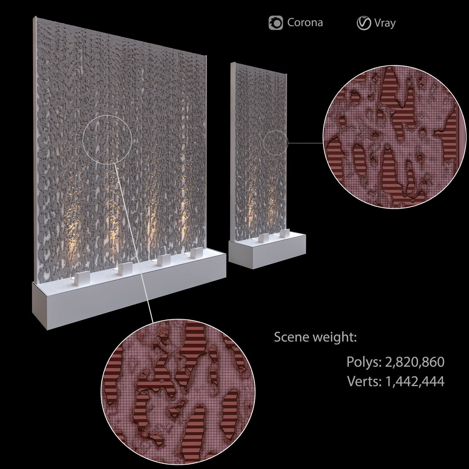 2 Aqua fall Waterfall Corona and Vray 3D model | CGTrader