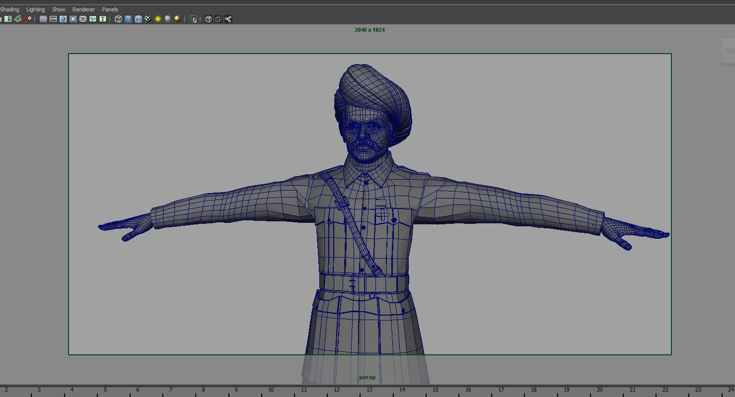 indian old police 3D model | CGTrader