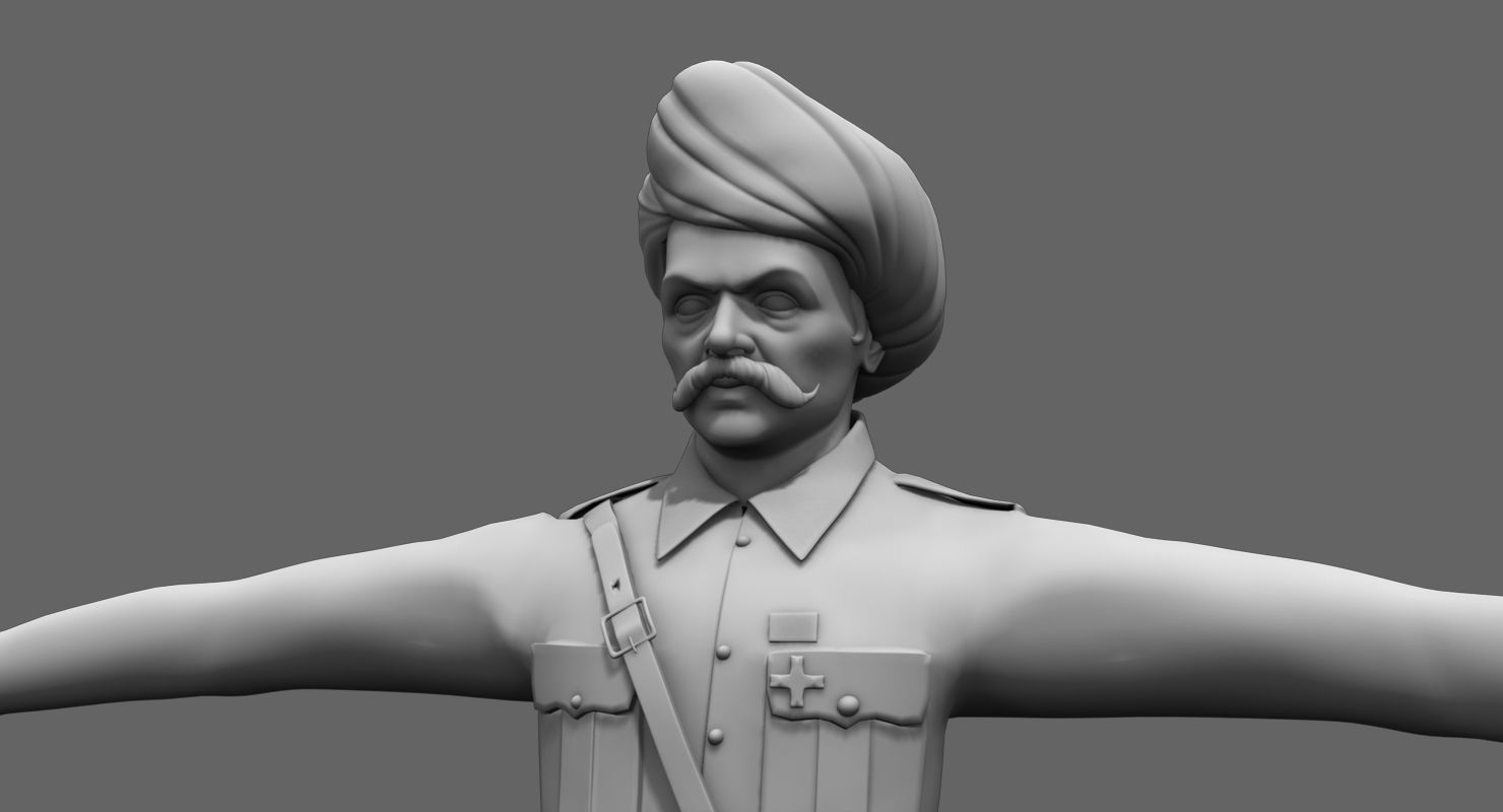 indian old police 3D model | CGTrader