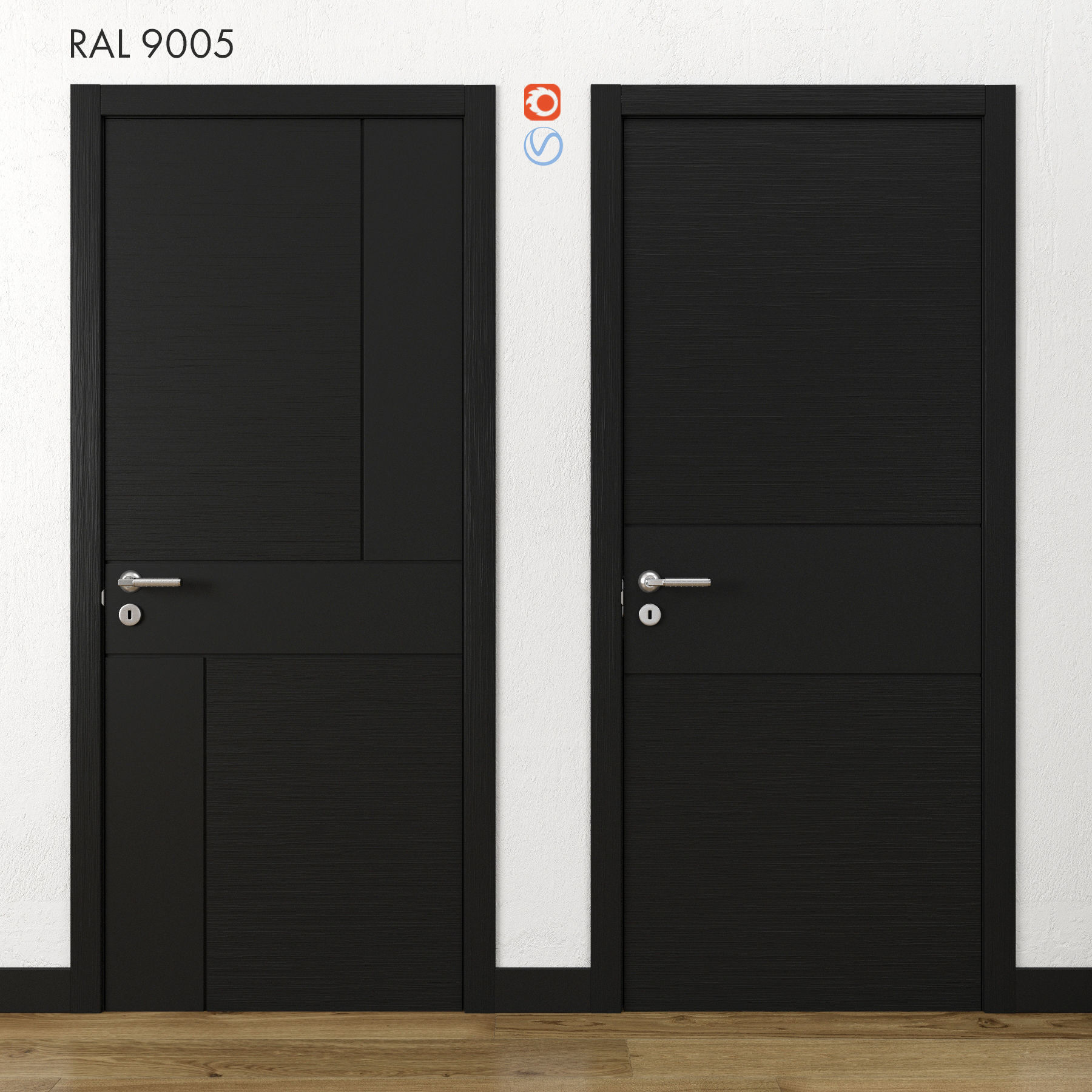Scandi Series Academy Doors 3D model | CGTrader