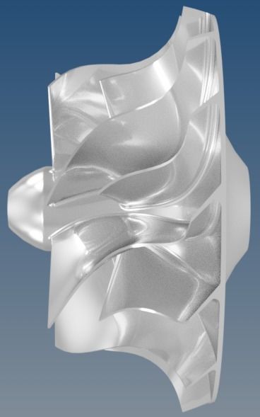 Centrifugal Compressor Impeller 3D model 3D printable | CGTrader
