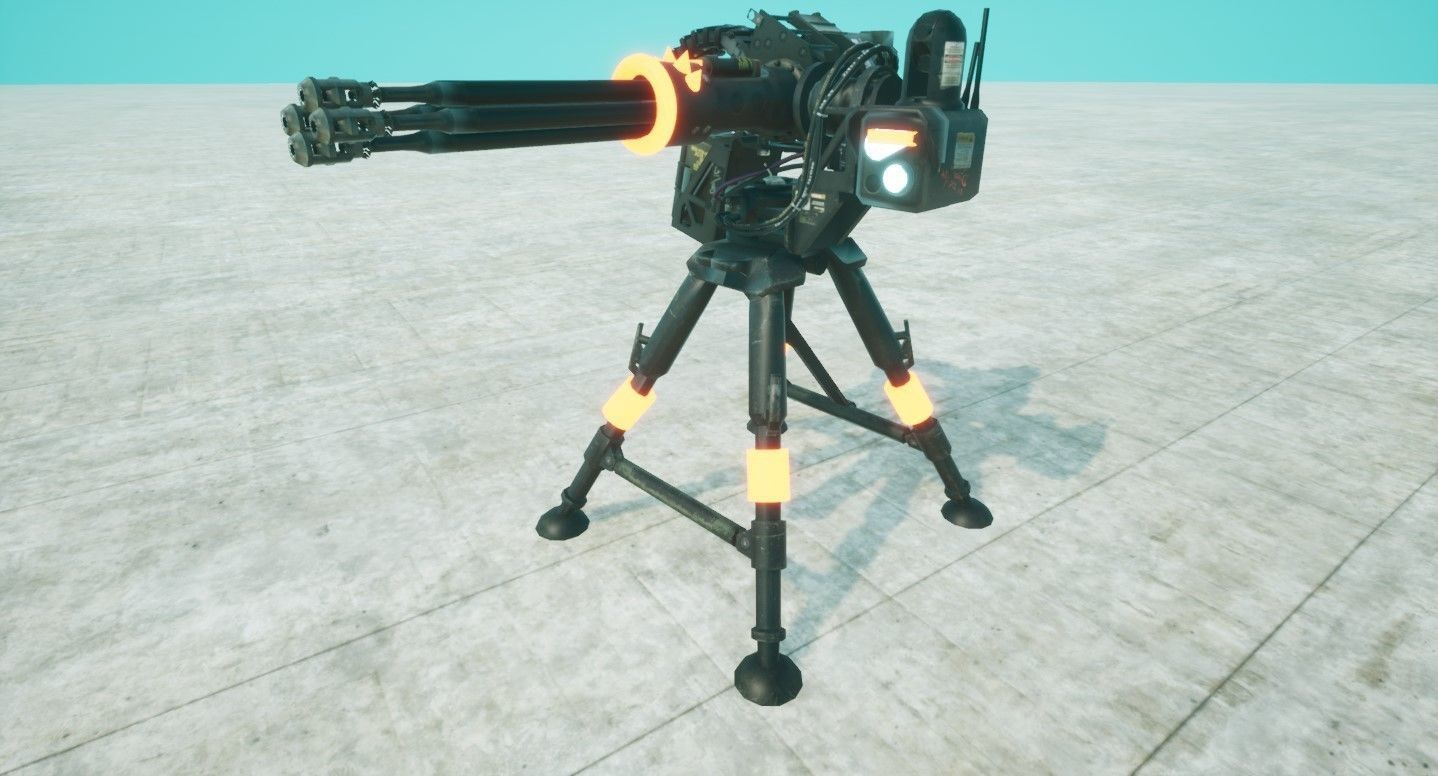 3D rigged Auto Turret | CGTrader