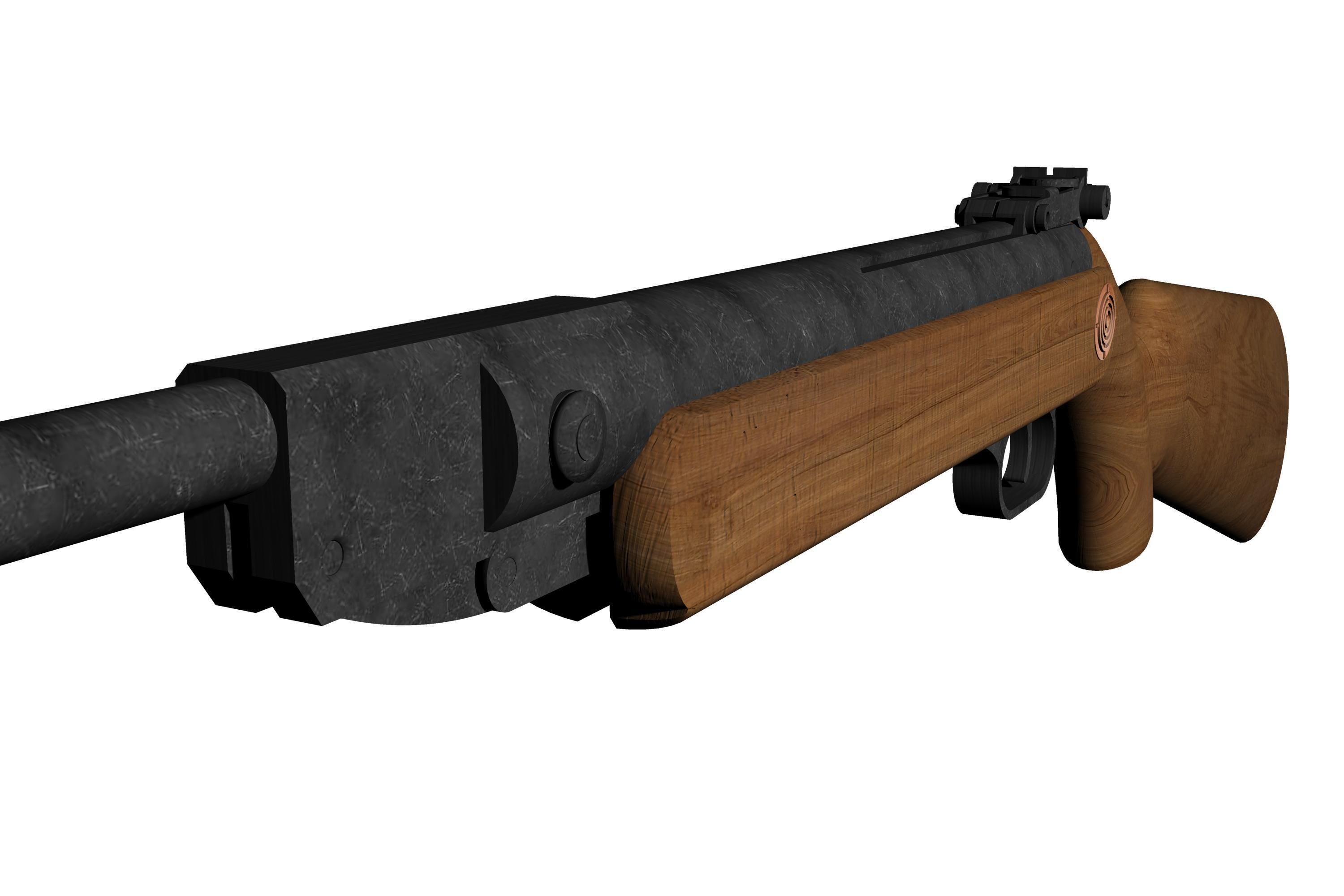 4-5mm caliber air gun model 3D model | CGTrader