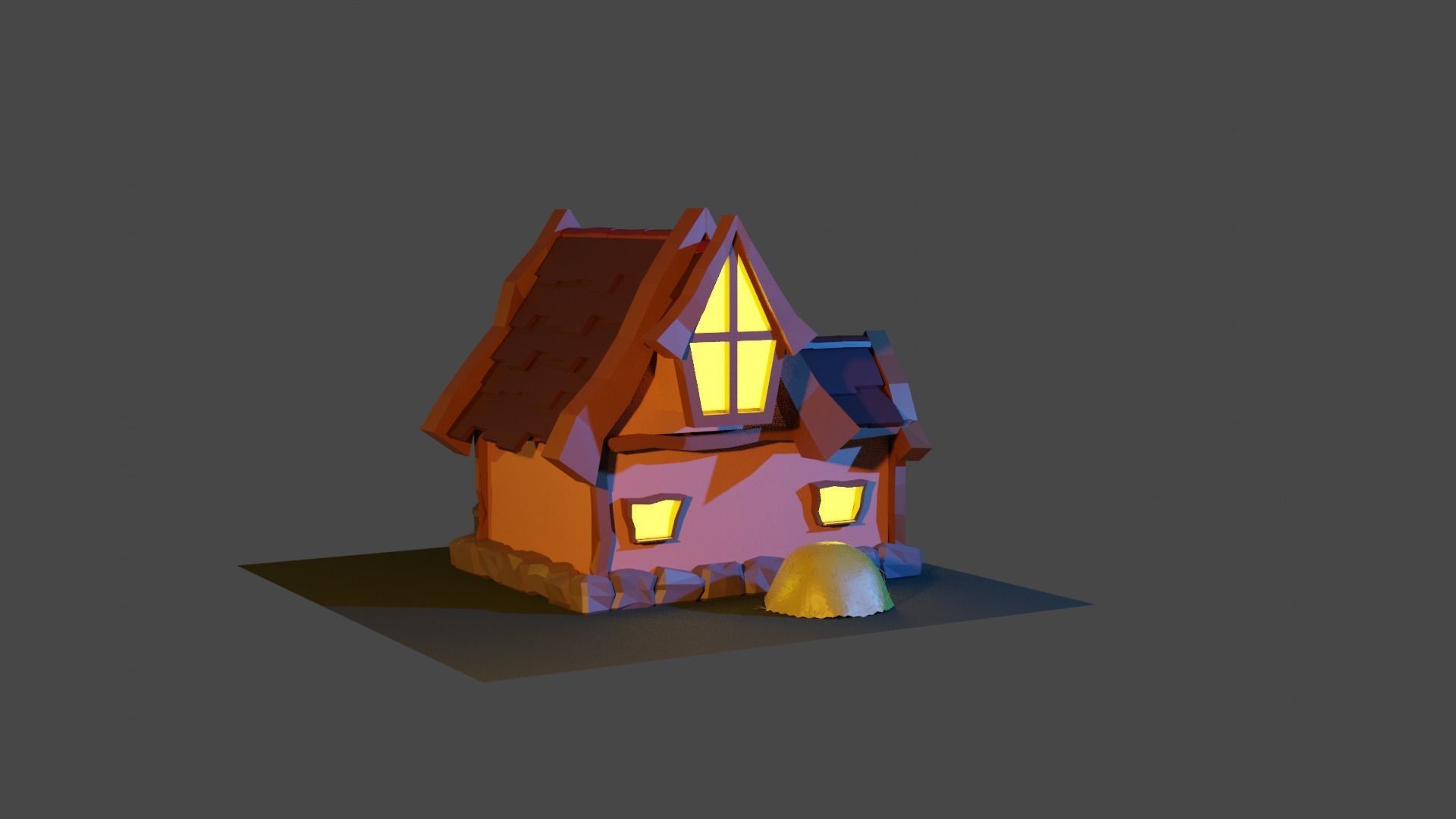 3D model Small and cute house VR / AR / low-poly | CGTrader