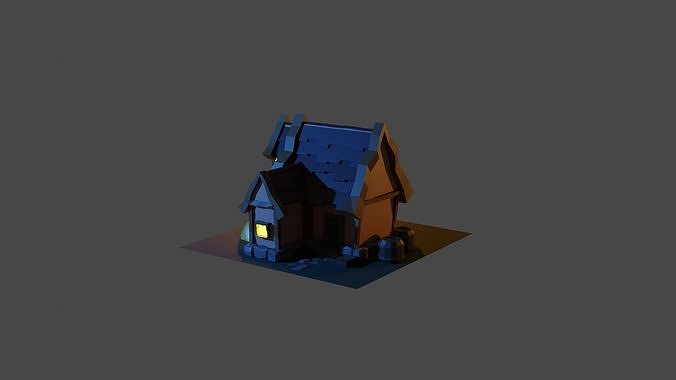 3D model Small and cute house VR / AR / low-poly | CGTrader