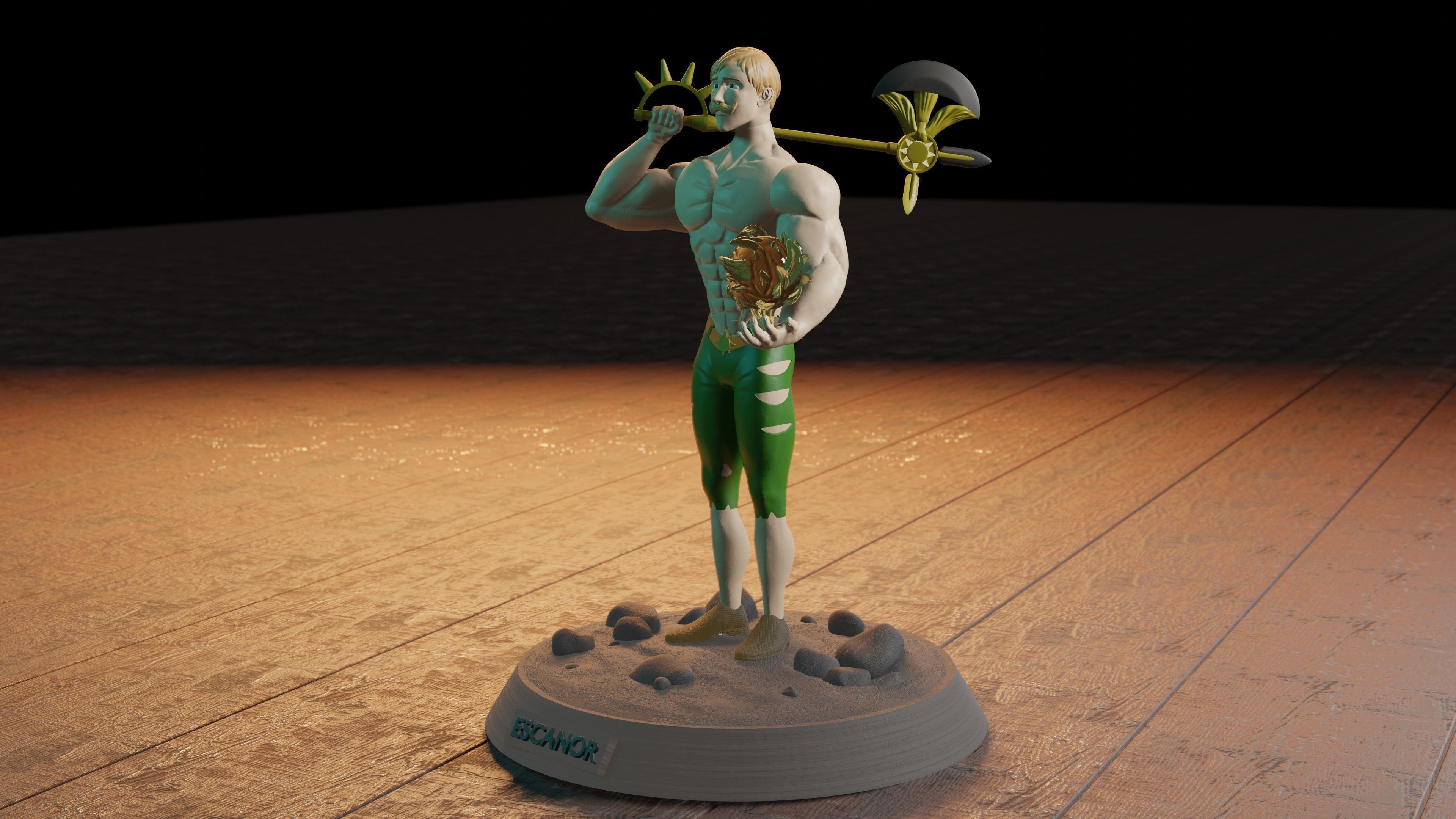Escanor fortnite mercenary figurine 3D model 3D printable | CGTrader