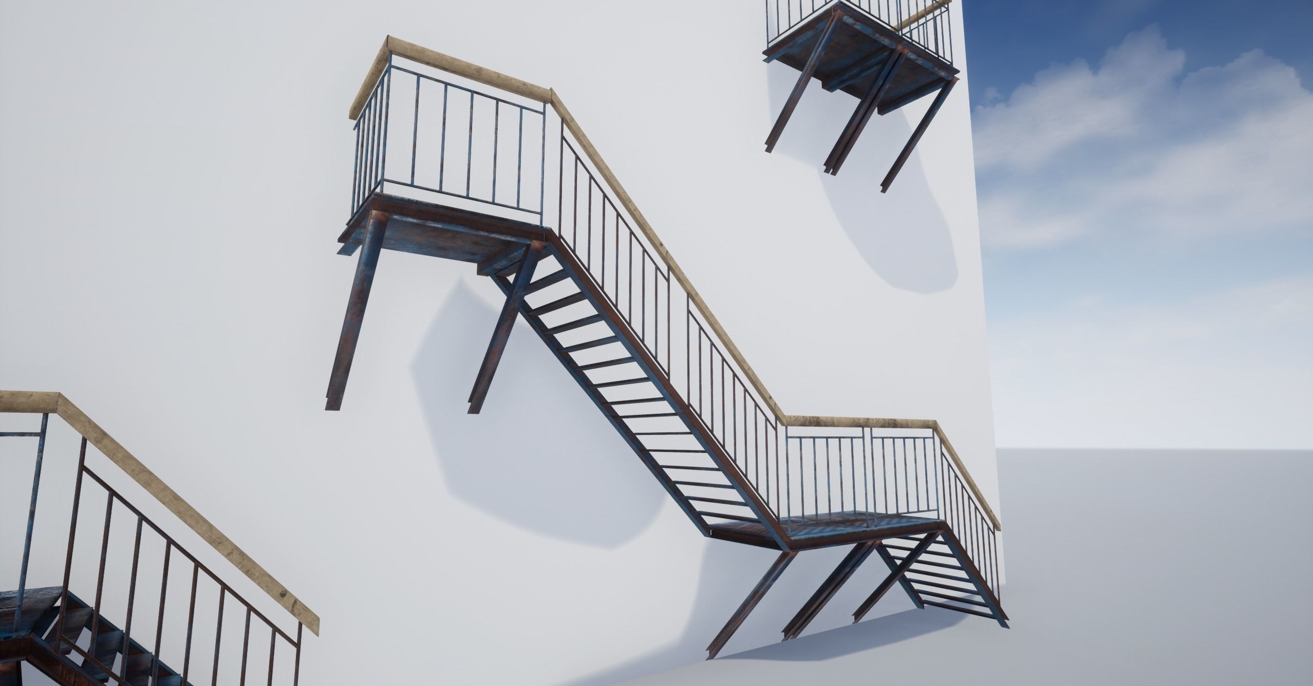 3D model Building Stairs Modular Pack - UE4 ready - Low poly - 2k PBR ...