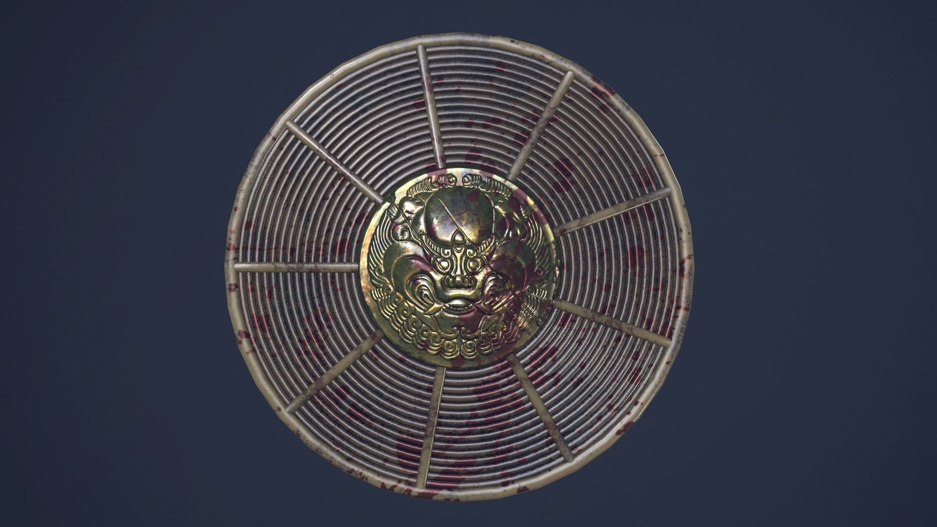3D model Asian round shield VR / AR / low-poly | CGTrader