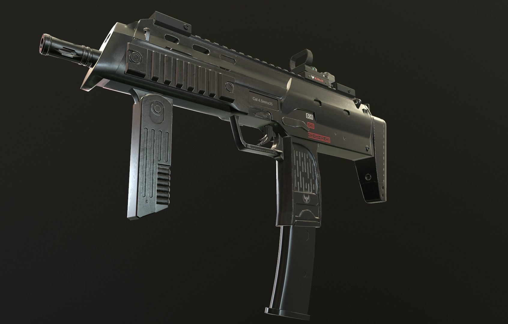 3D model ASSAULT RIFLE HK MP7 WEAPON 3D MODEL VR / AR / low-poly | CGTrader