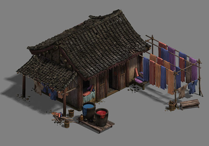 Small town - clothing store 3D model | CGTrader