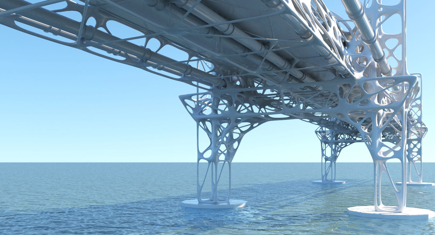 Future Bridge 01 3D model | CGTrader