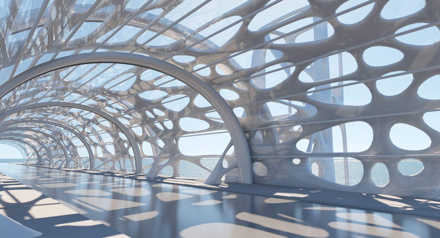 Future Bridge 01 3D model | CGTrader