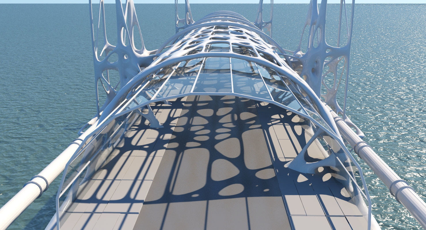 Future Bridge 01 3D model | CGTrader