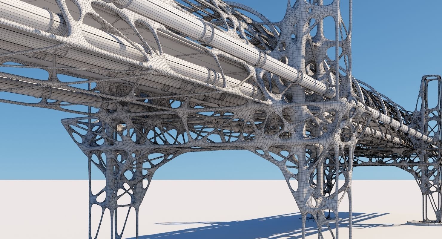 Future Bridge 01 3D model | CGTrader