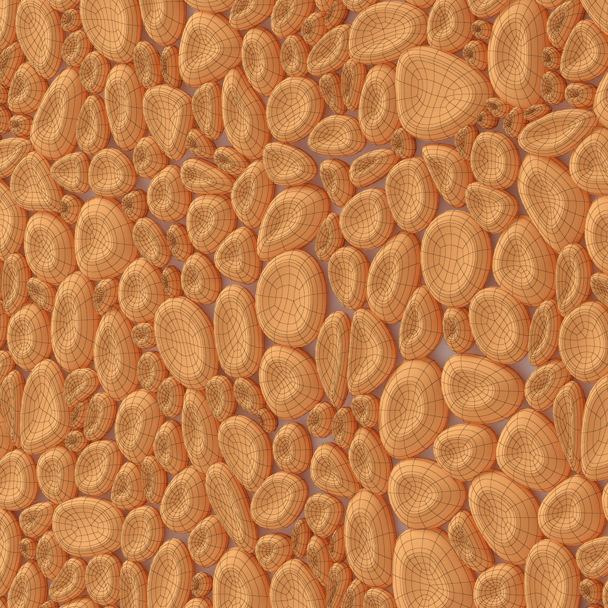 Stone pebble concave decorative 3D model | CGTrader