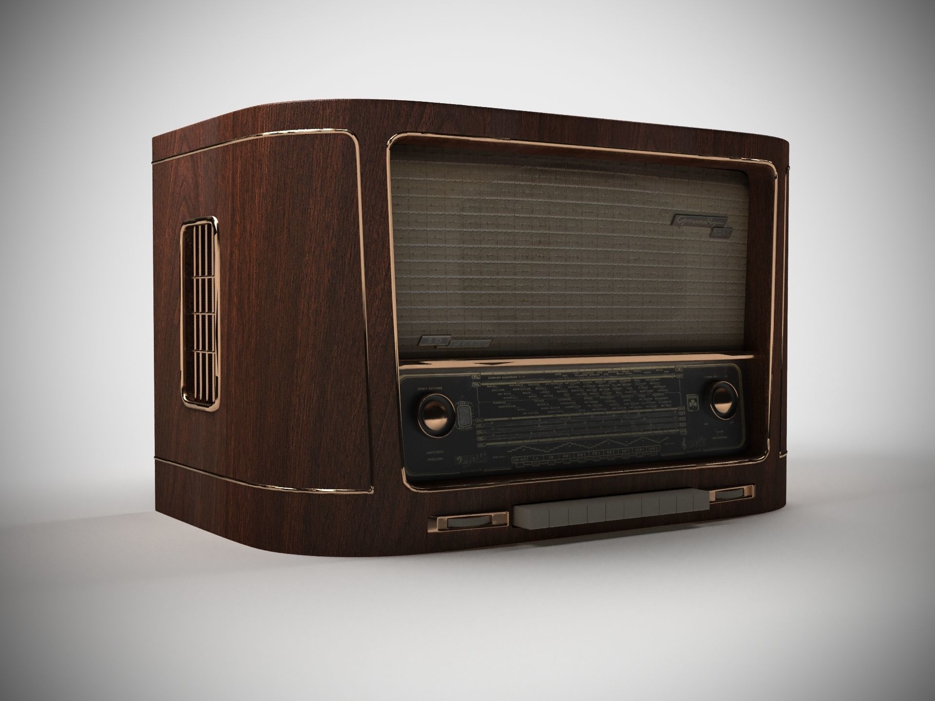 3D model low-poly Antique Radio | CGTrader