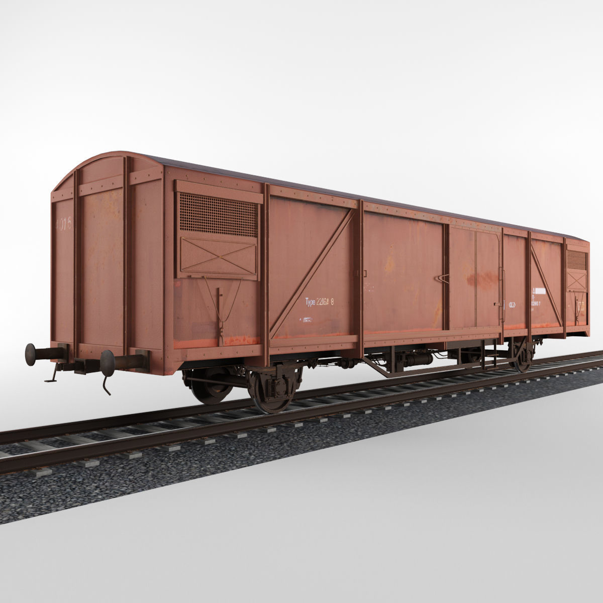 Train Boxcar 3D model | CGTrader