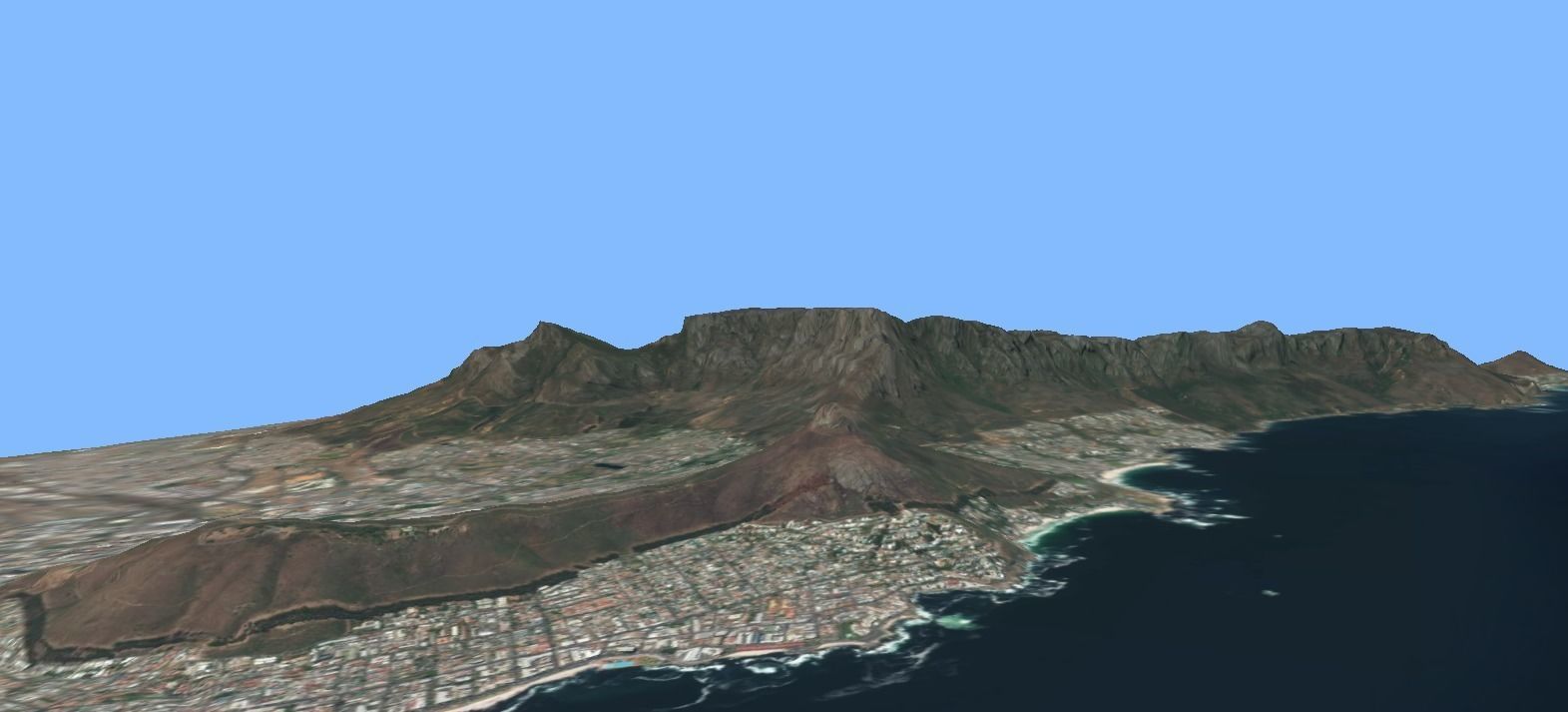 Table Mountain terrain 3d model 3D model | CGTrader
