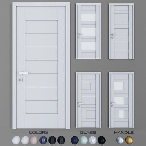 3D model Profil Doors U set 4 VR / AR / low-poly | CGTrader