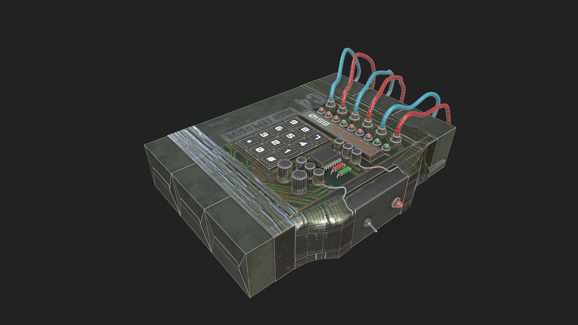 C4 Explosive with Detonator 3D model | CGTrader