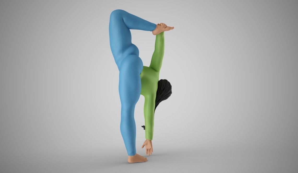 Strong and Balanced Woman 2 3D model 3D printable | CGTrader