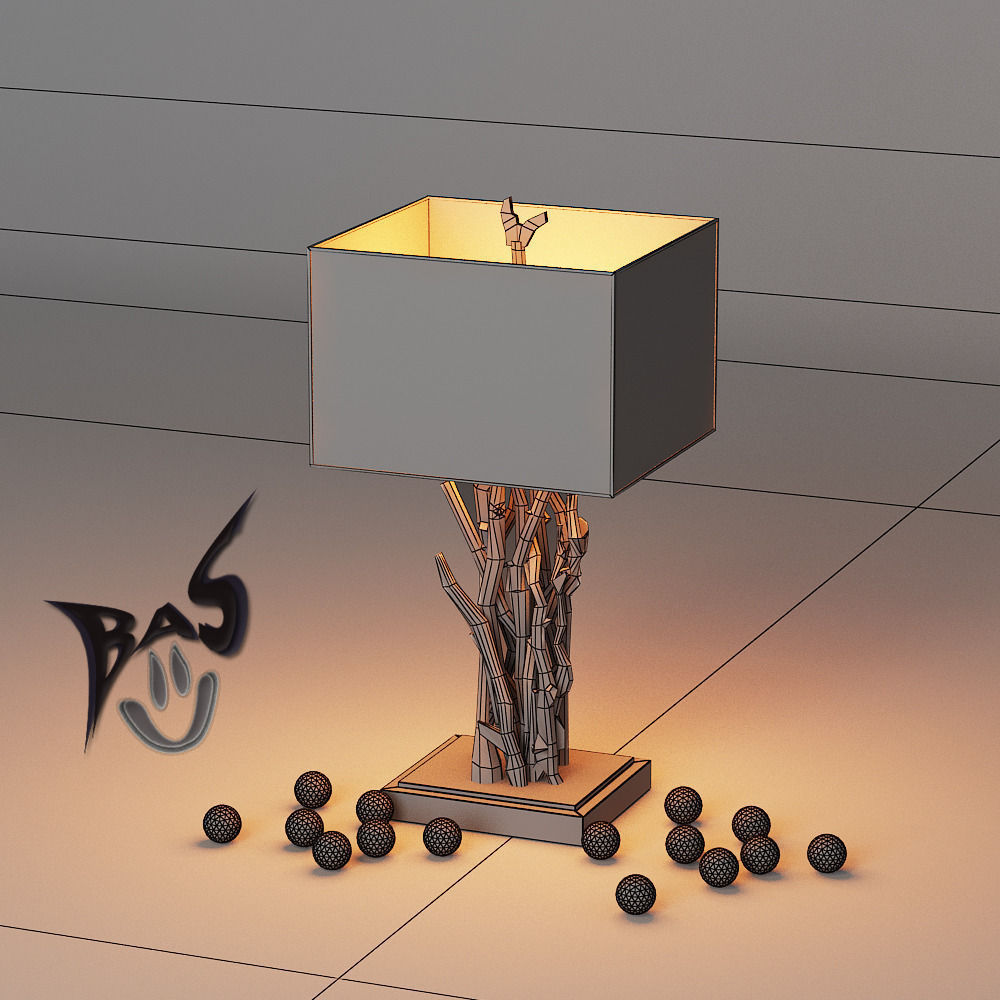 3D model MODERN SQUARE LAMP VR / AR / low-poly | CGTrader