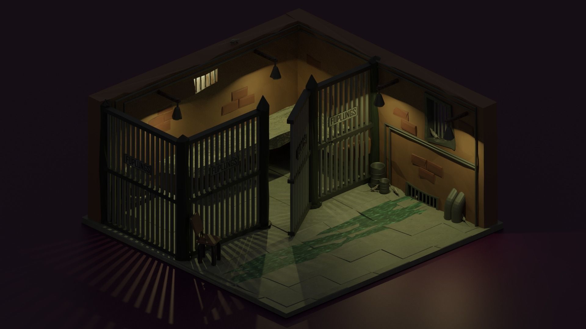 3D model Low Poly Prison Cell | CGTrader