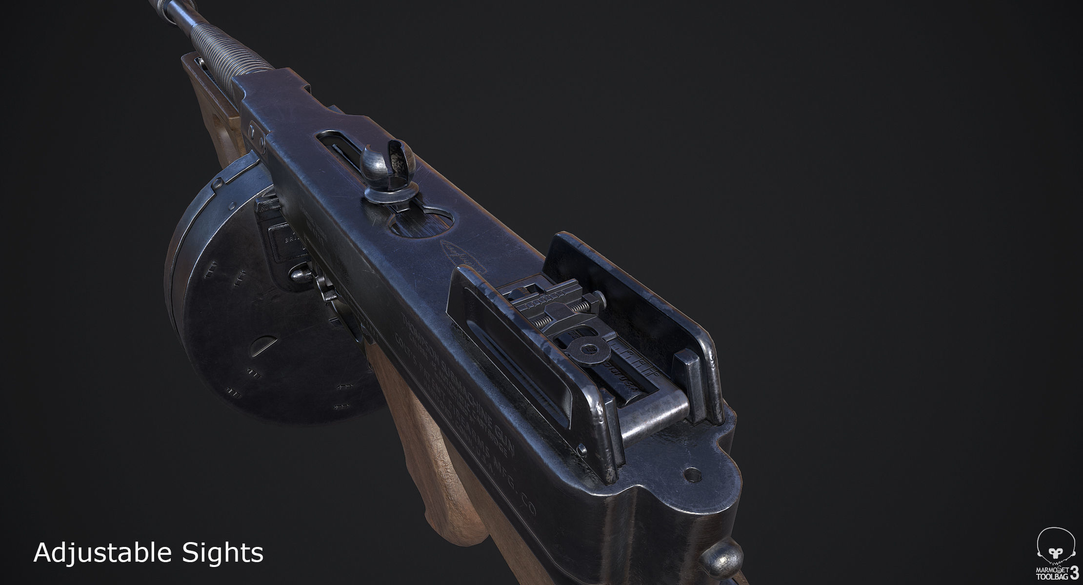 3D model Thompson M1928A1 Submachine Gun VR / AR / low-poly | CGTrader