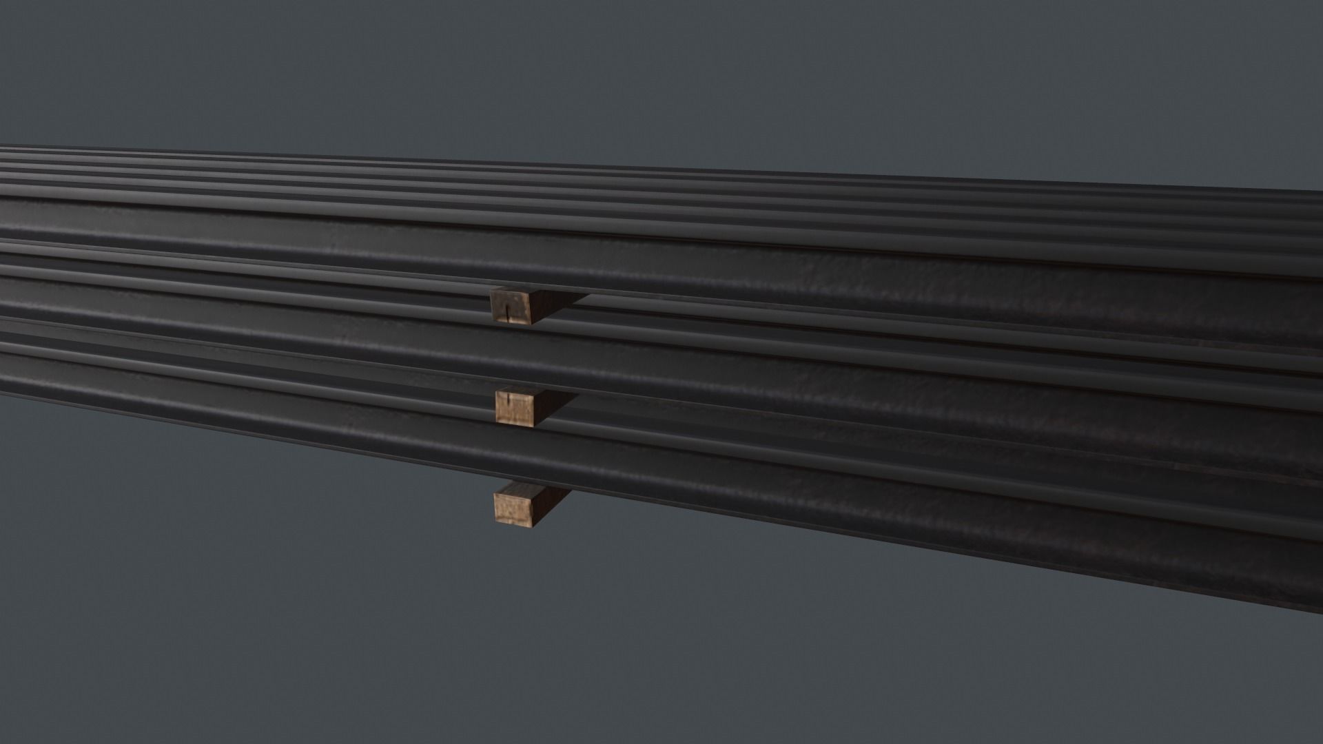 3D model Stacked Rails P43 VR / AR / low-poly | CGTrader