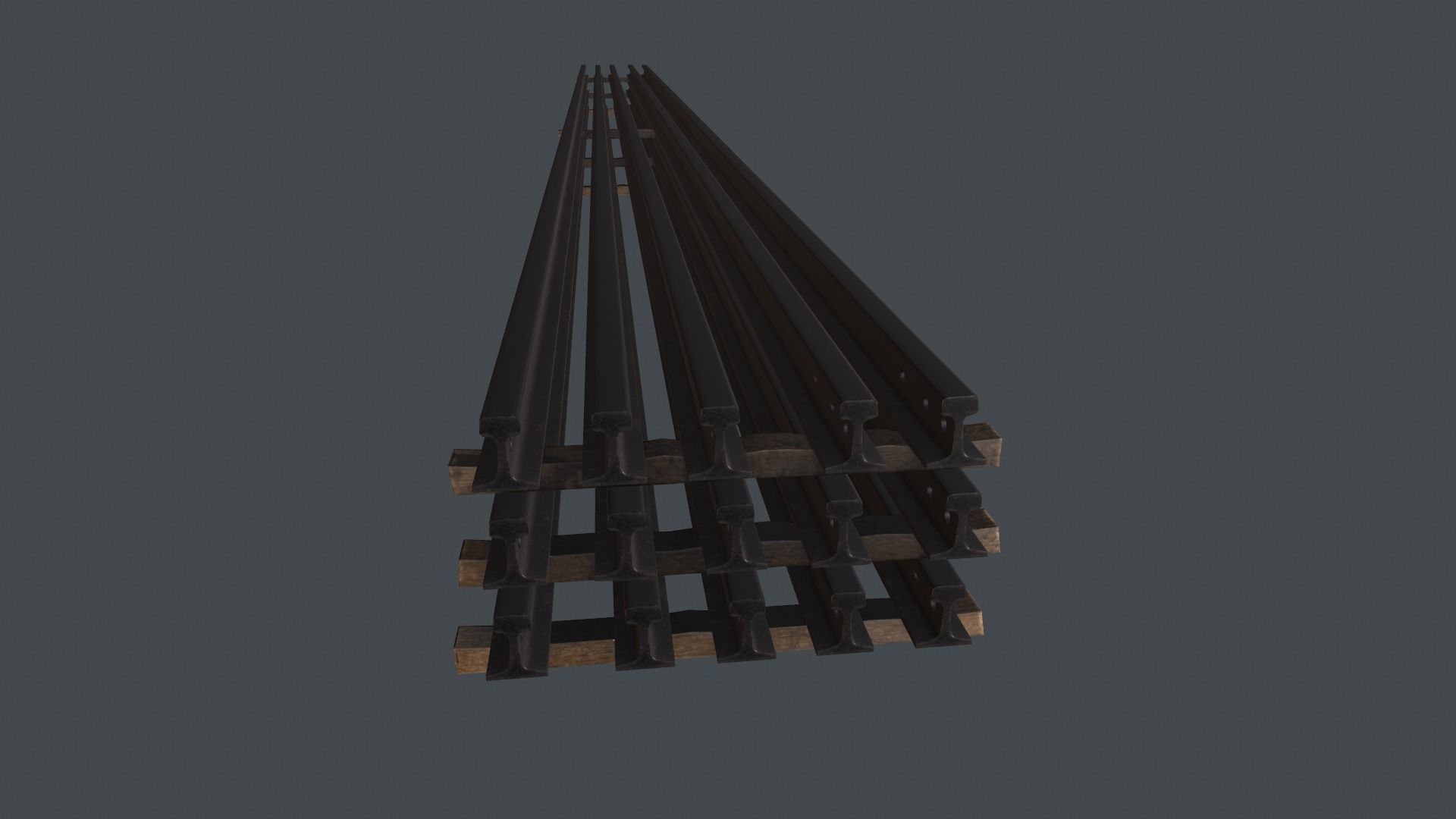 3D model Stacked Rails P43 VR / AR / low-poly | CGTrader