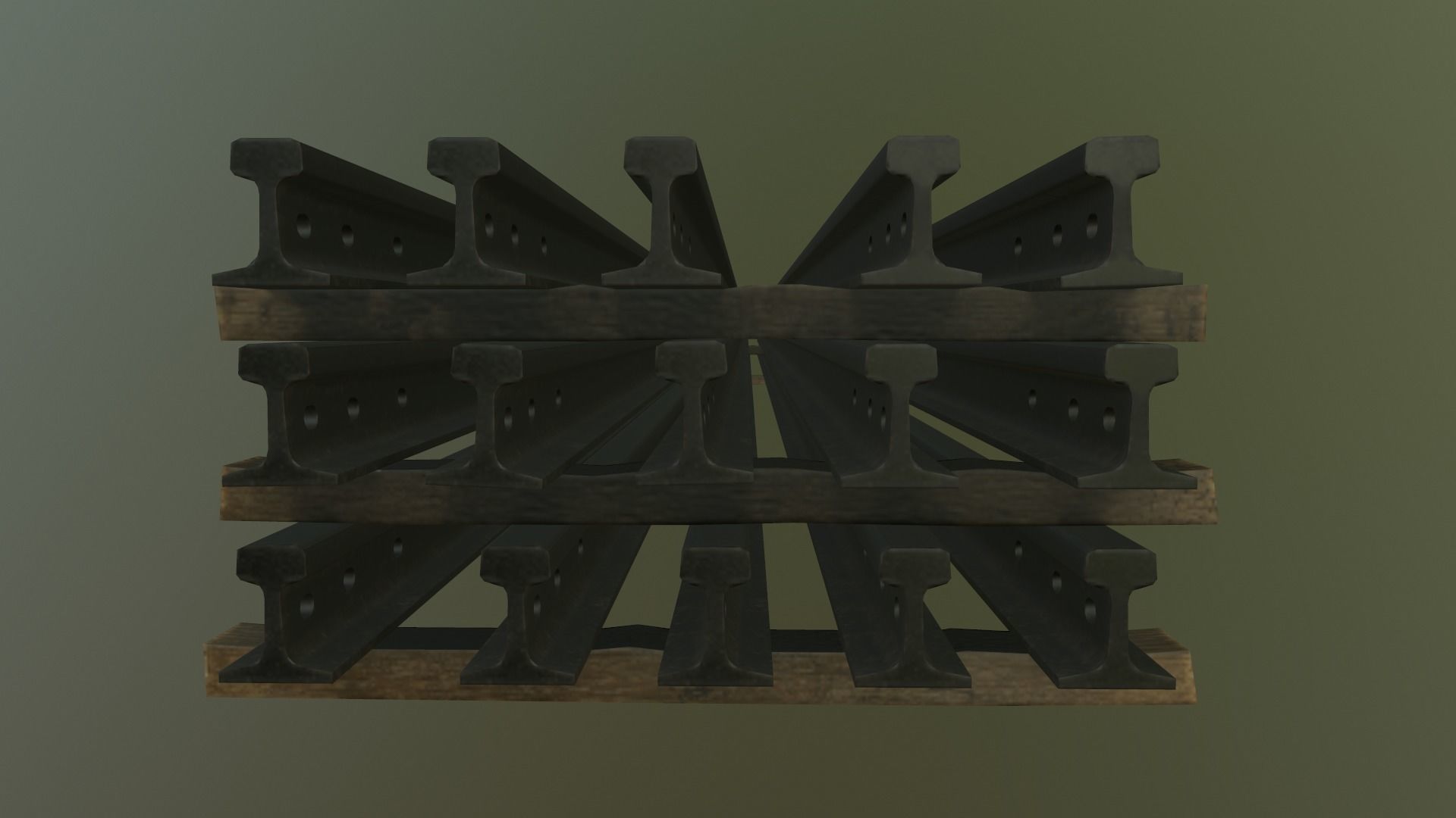 3D model Stacked Rails P43 VR / AR / low-poly | CGTrader