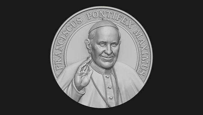 Pope Francis Medallion 2 3D model 3D printable | CGTrader