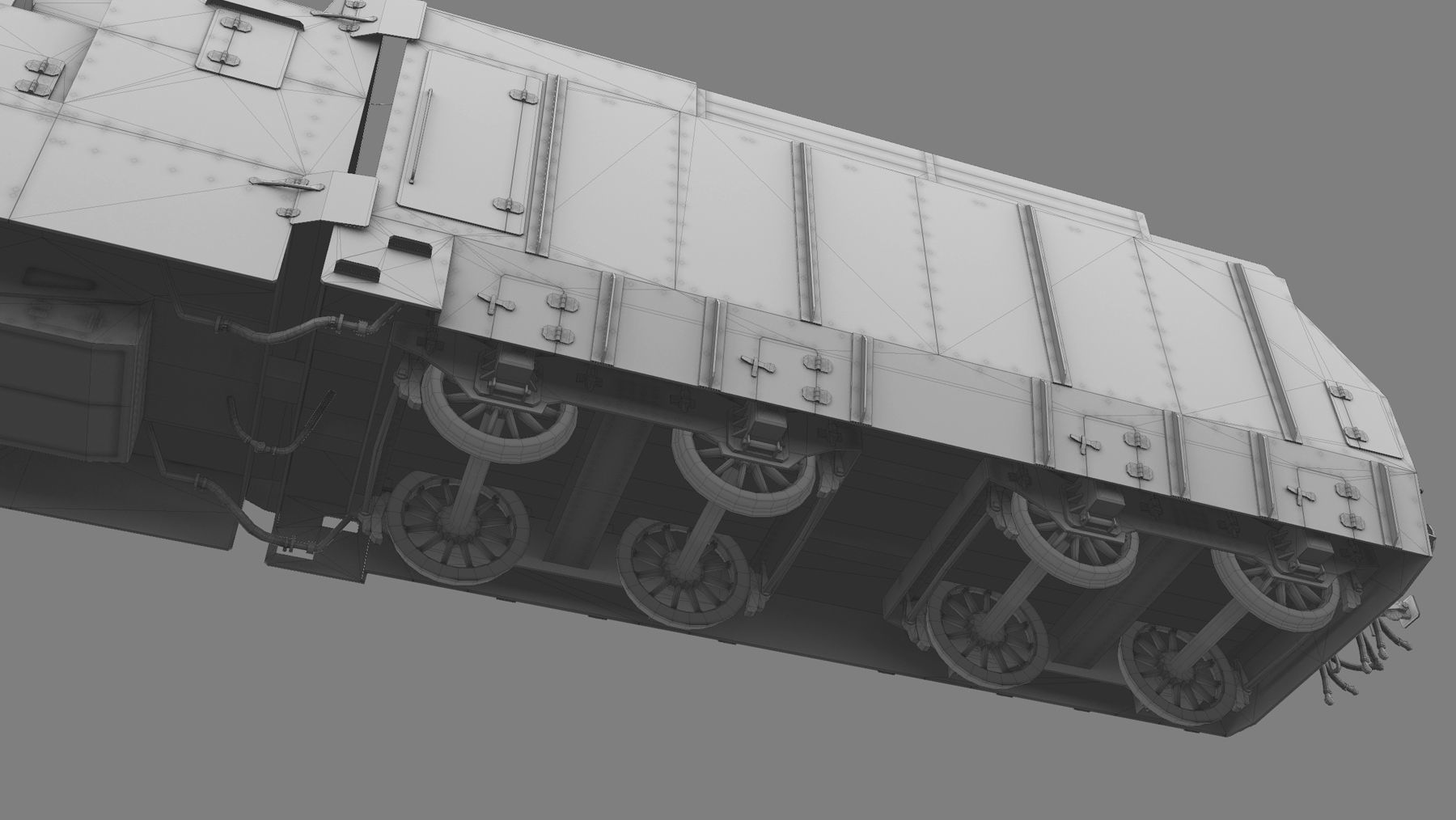 3D model Armored Train PR-35 Locomotive VR / AR / low-poly rigged ...