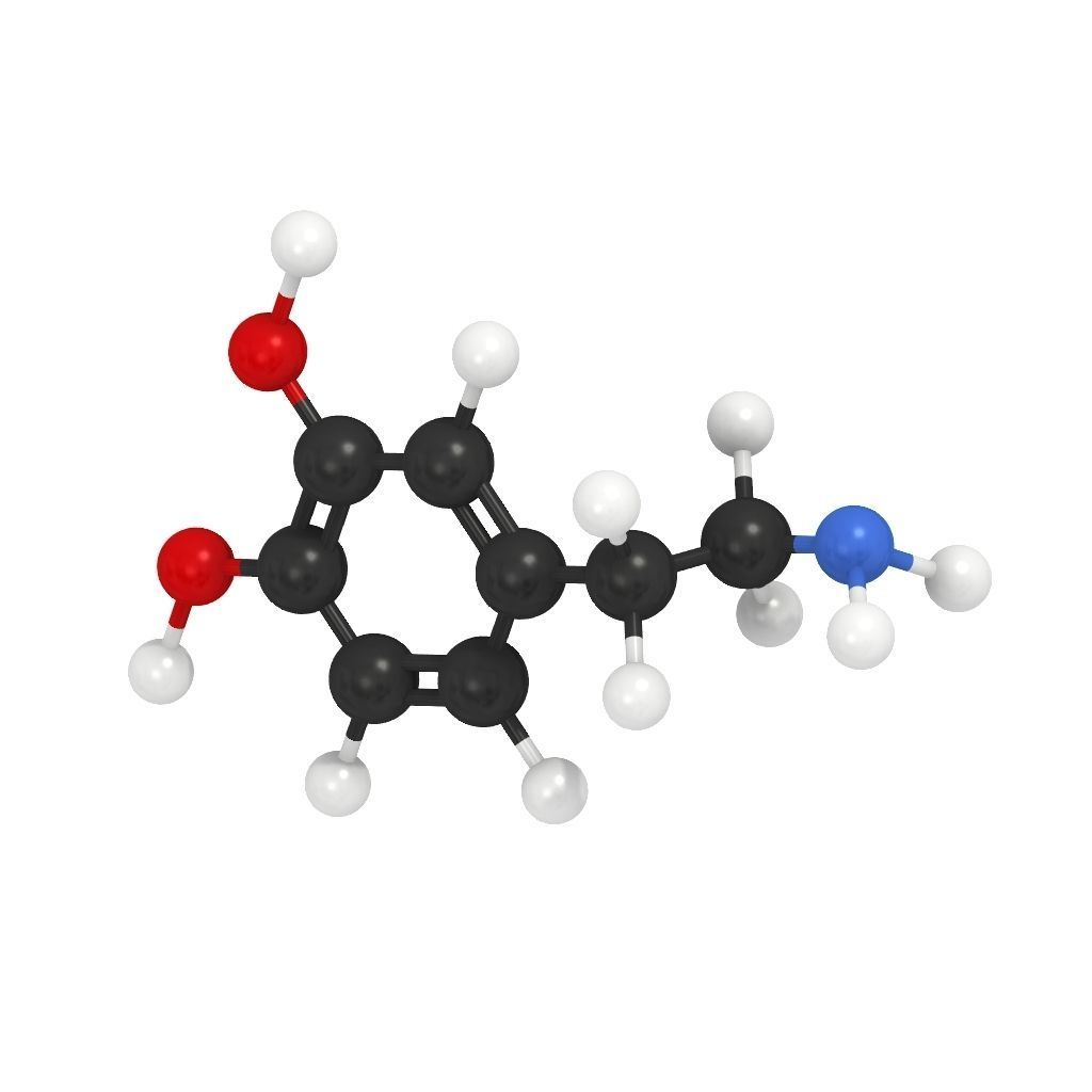 Dopamine Molecule 3D model | CGTrader
